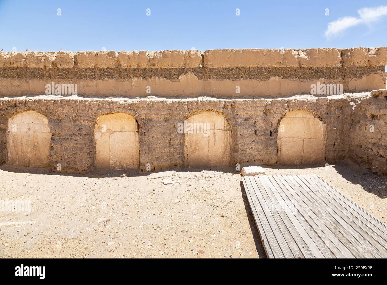 Egypt, Saqqara, tomb of Meryneith, the outer court, with locations of ...