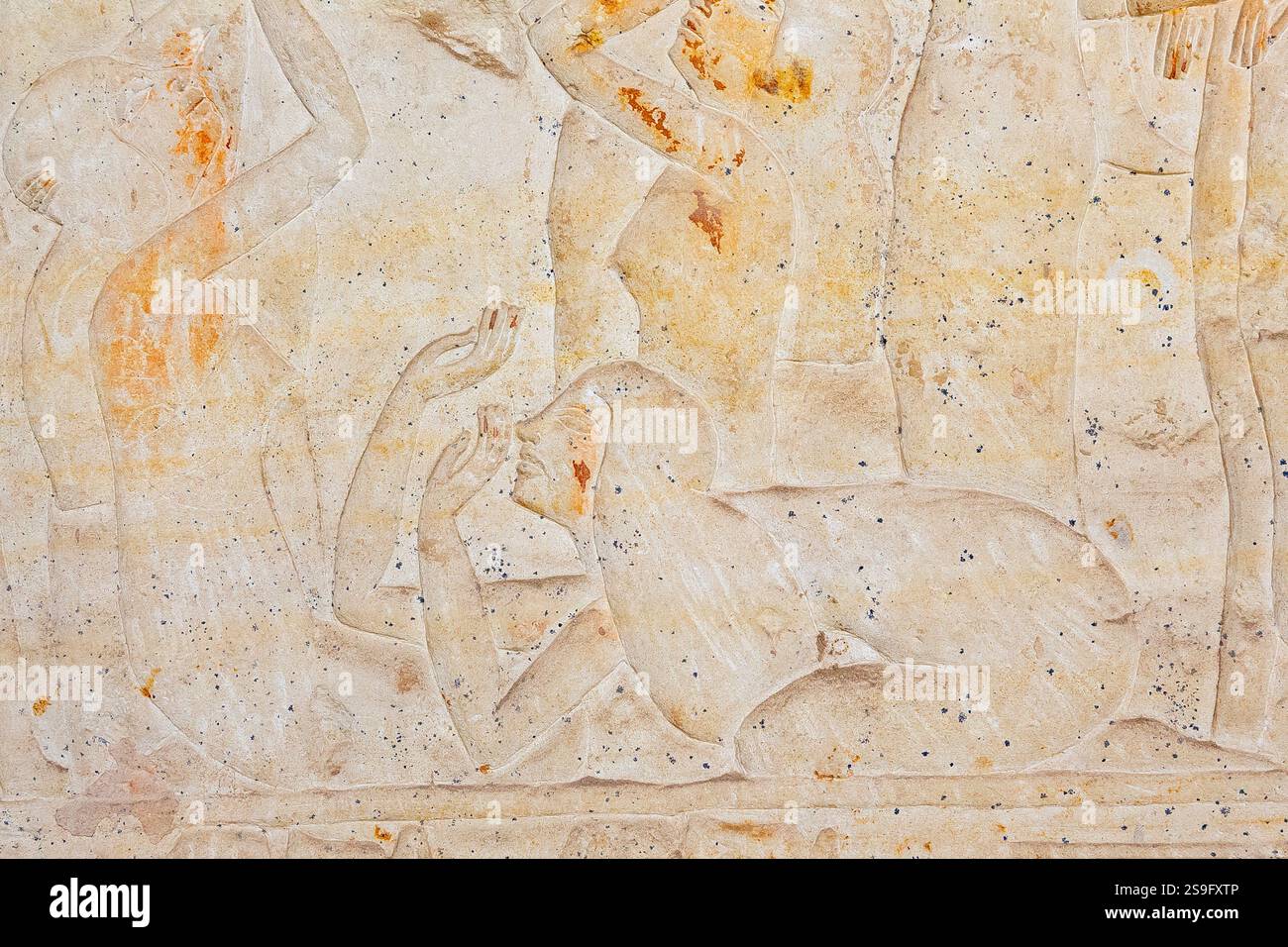 Egypt, Saqqara, tomb of Meryneith, south wall of the inner court ...