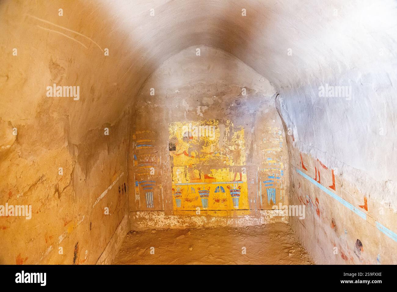 Egypt, Saqqara, tomb of Meryneith, west wall of the inner court, the ...