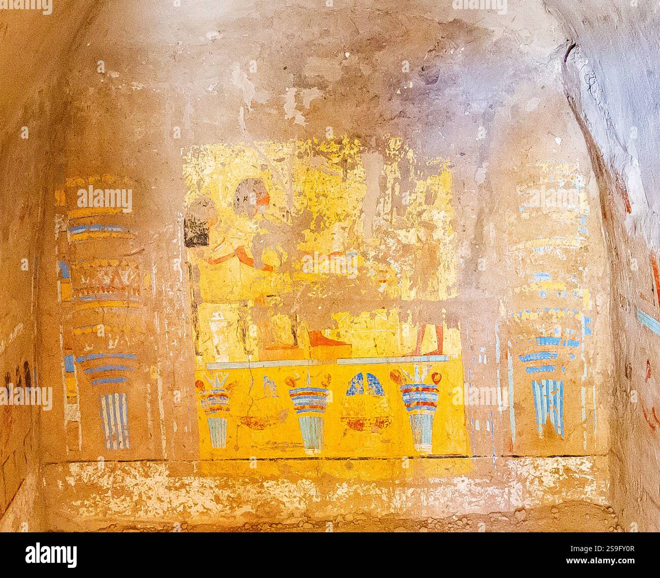 Egypt, Saqqara, tomb of Meryneith, west wall of the inner court, the ...