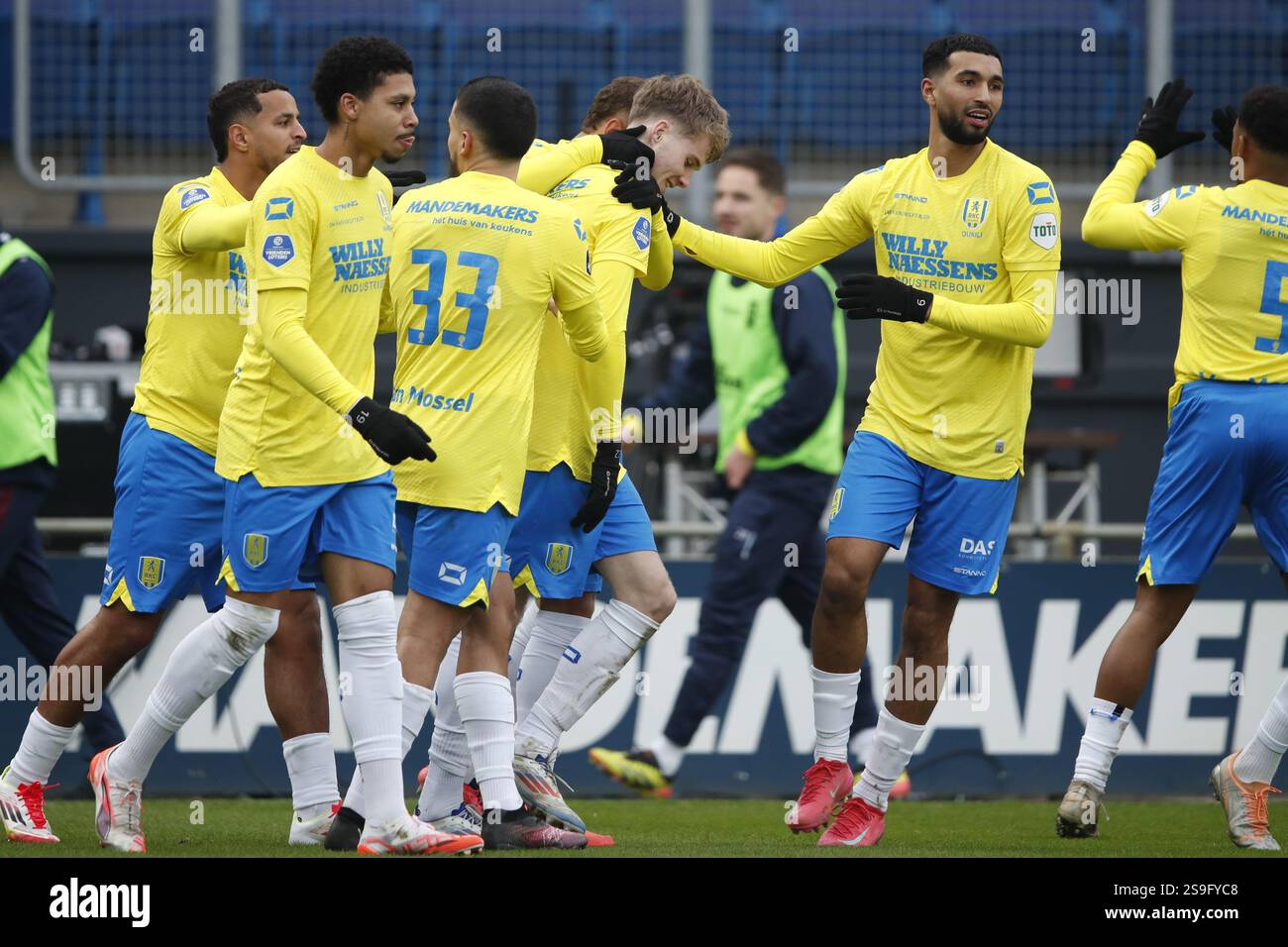 WAALWIJK - (l-r) Mohamed Ihattaren of RKC Waalwijk, Richonell Margaret of RKC Waalwijk, Faissal ...