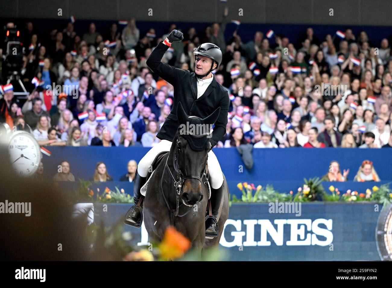 AMSTERDAM - Michael Greeve on Denver during the FEI World Cup show ...