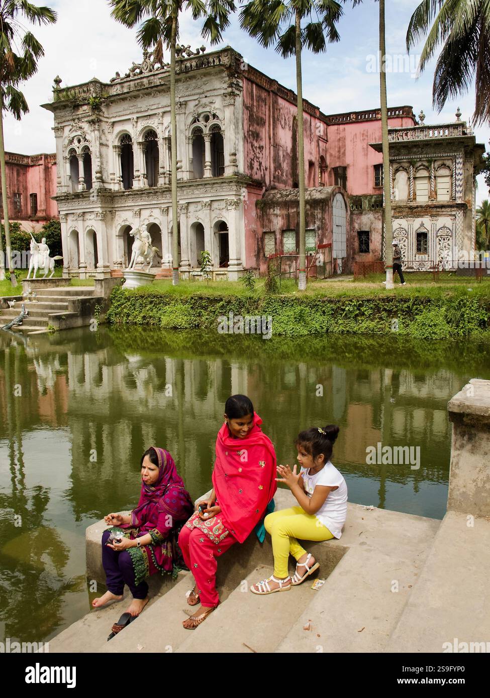 Sonargaon Folk Art & Craft Museum and lake before restoration, Panam, Sonargaon, Bangladesh ...