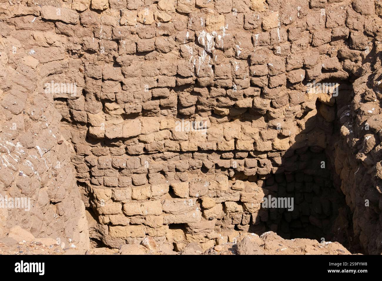 Egypt, Meidum, the ruins of Rahotep mastaba, in the area of the king ...