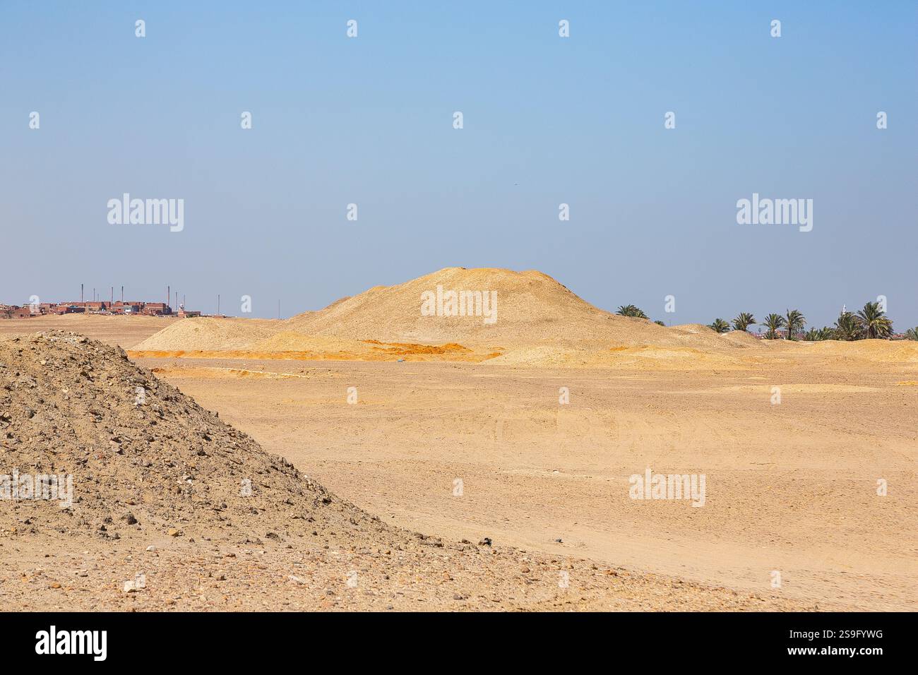 Egypt, Meidum, the ruins of Rahotep mastaba, in the area of the king ...