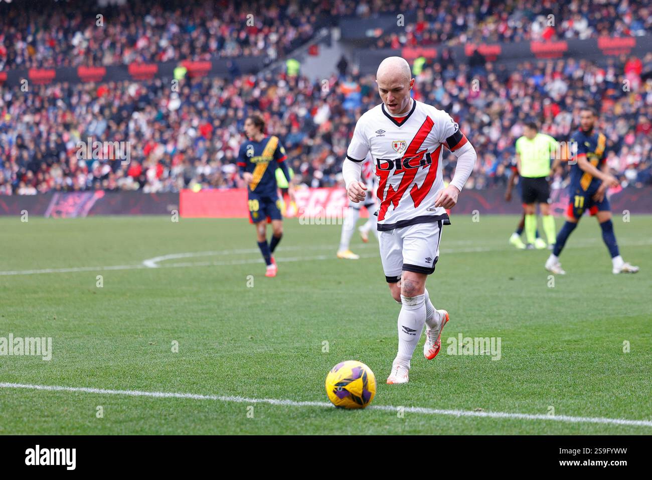 Isi Palazon of Rayo Vallecano in action during the Spanish League ...