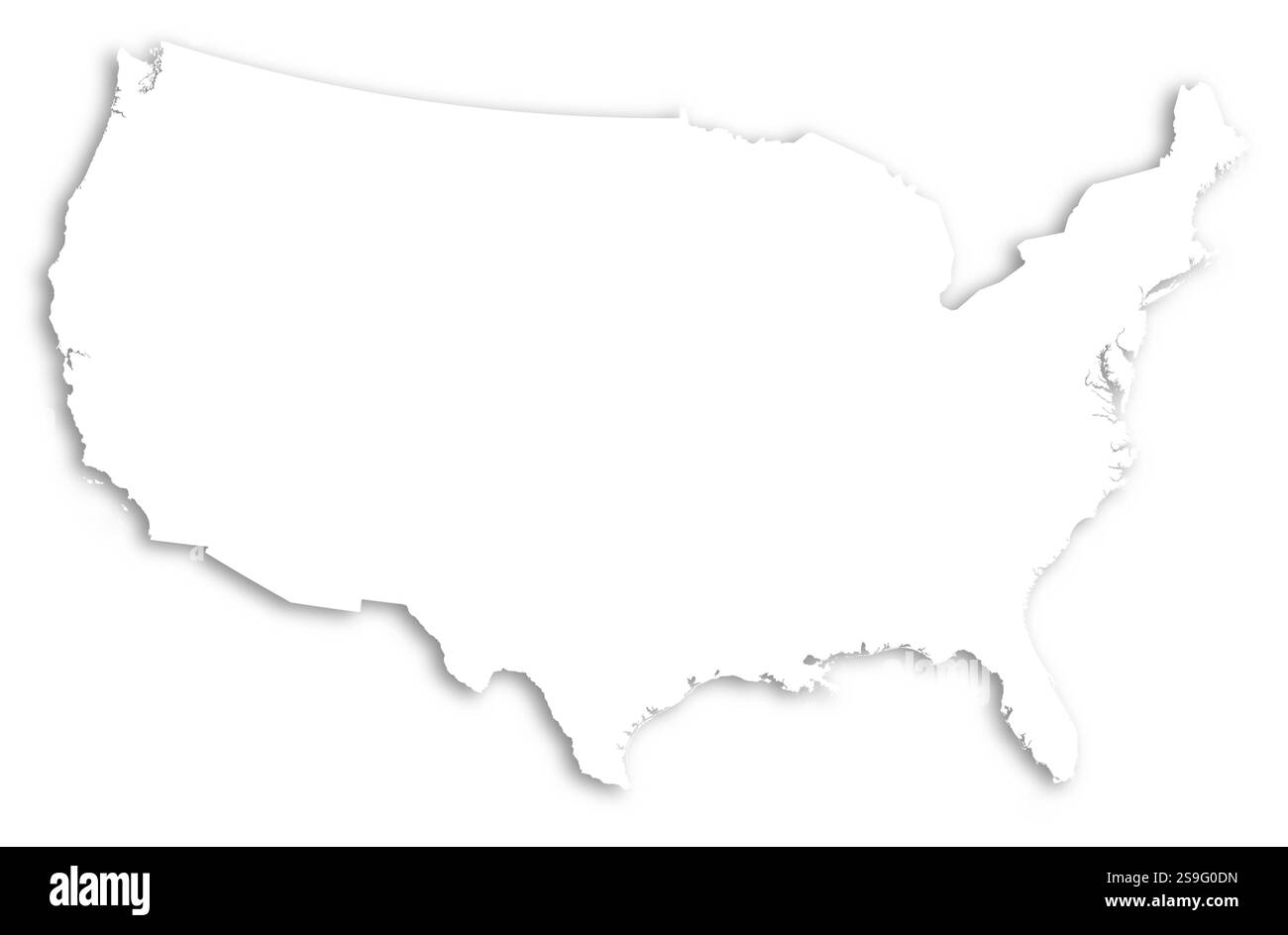 Shadow over map america hi-res stock photography and images - Alamy