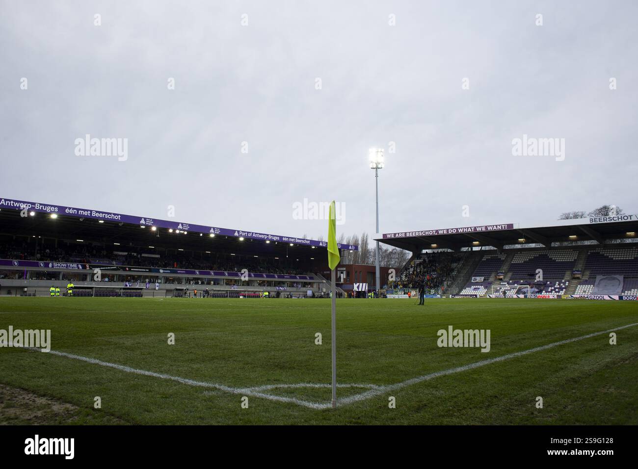 Beerschot's 't Kiel Olympisch Stadion stadium pictured before a soccer ...