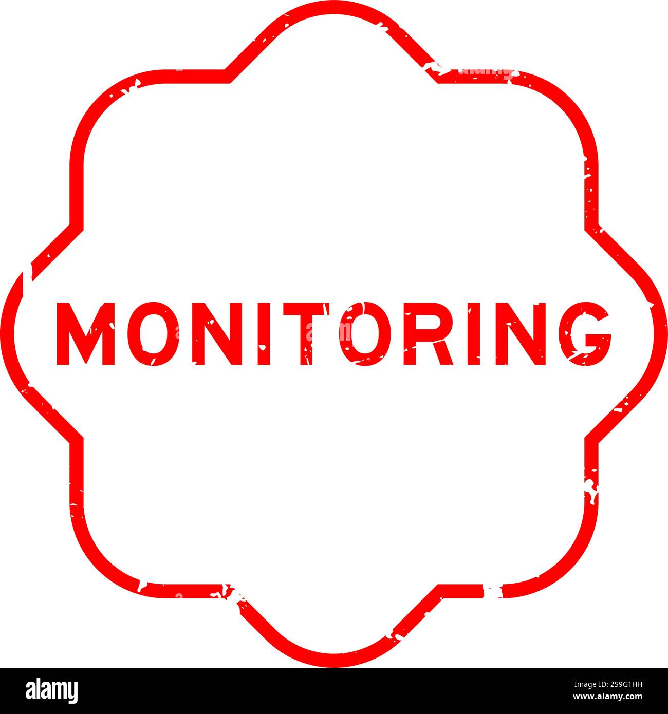 Grunge red monitoring word square rubber seal stamp on white background Stock Vector Image & Art ...