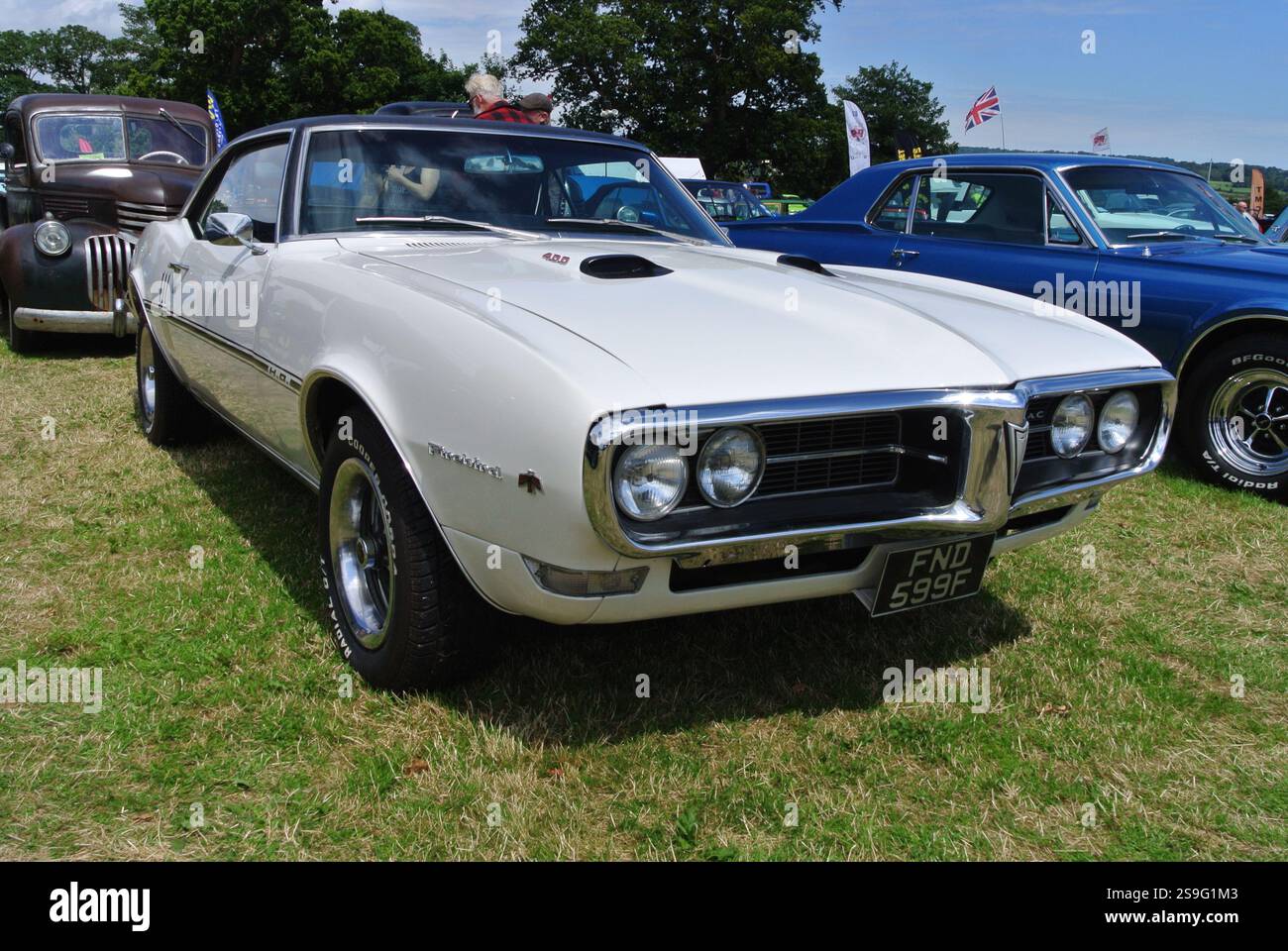 A 1968 Pontiac Firebird parked on display at the 49th Historic Vehicle ...