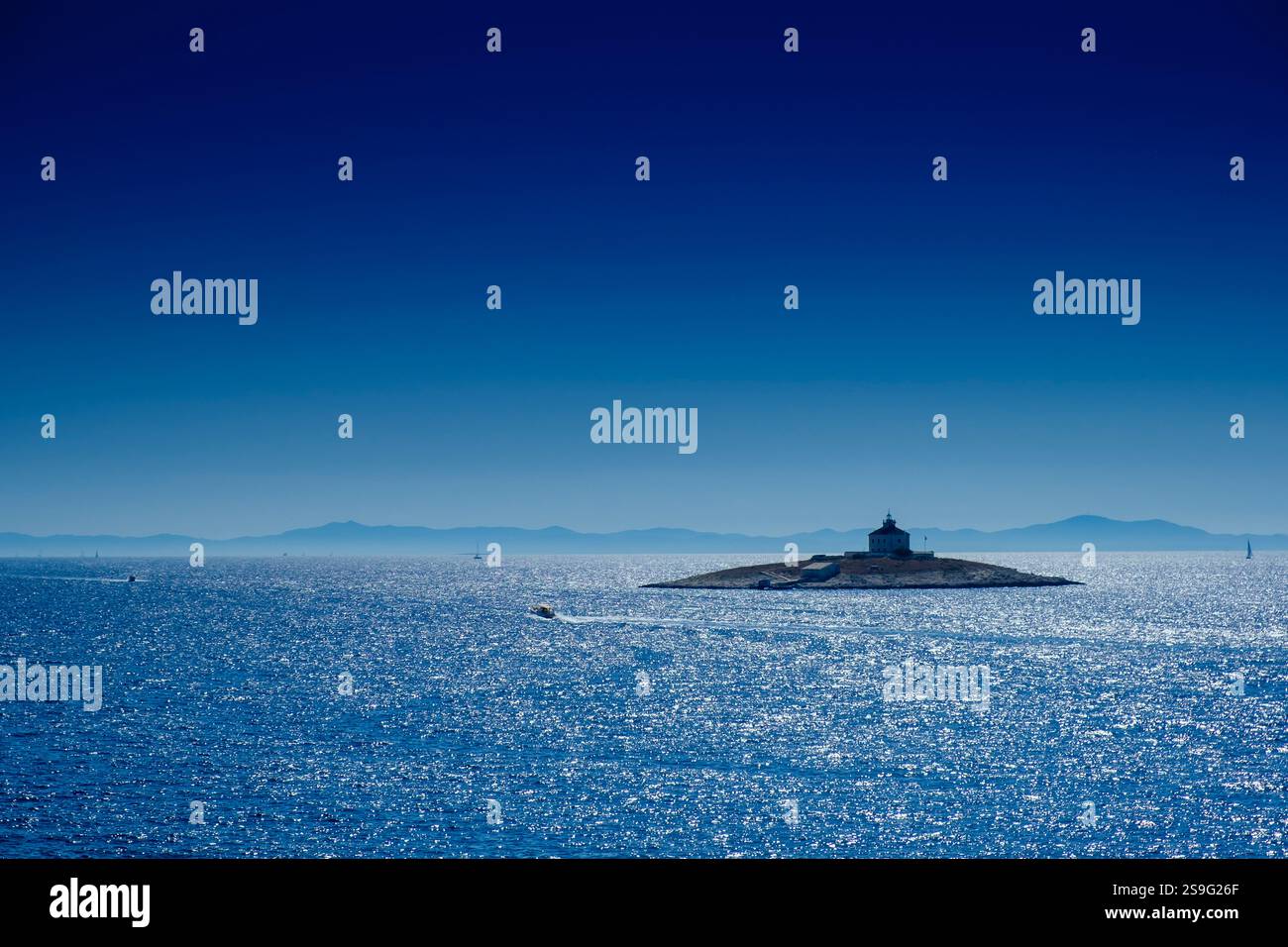 Pokonji Dol, Hvar with the island of Korkula in the background, Croatia ...