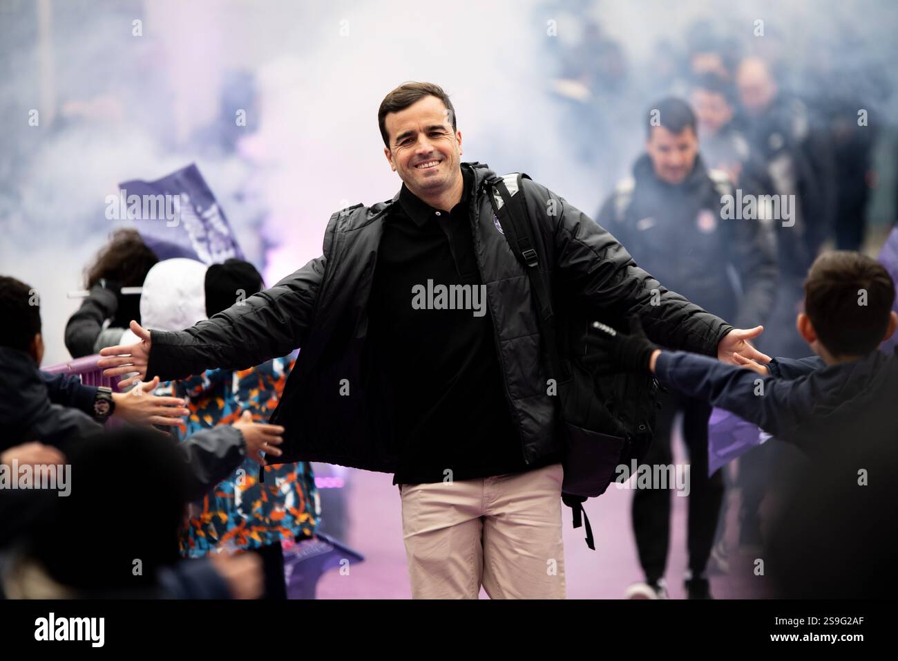 Carles Martinez Novell of Toulouse before the French championship Ligue ...