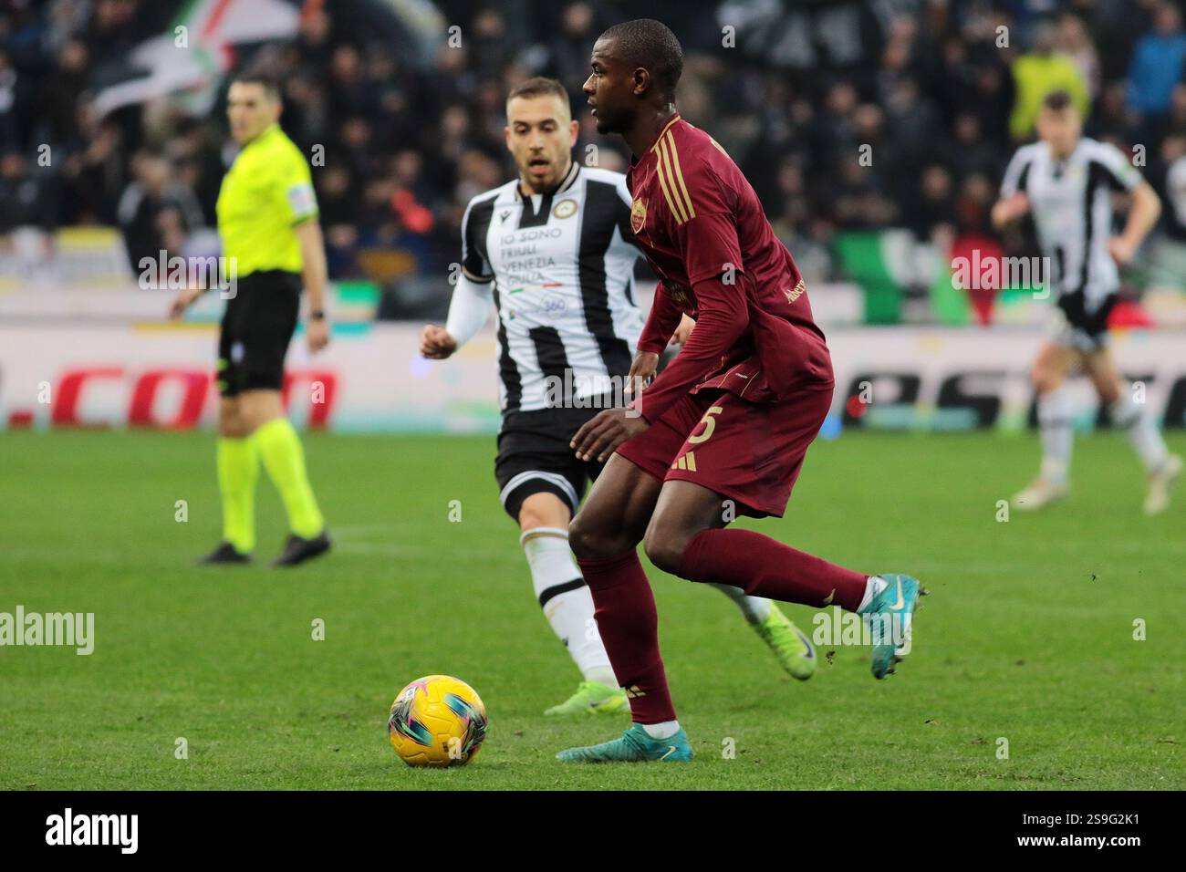 Roma's Evan Ndicka during the Serie A soccer match between Udinese and ...
