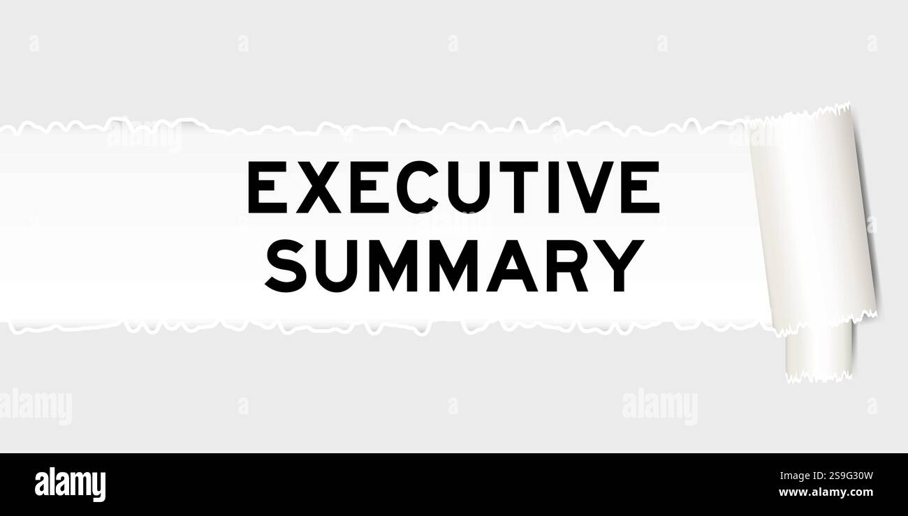 Ripped gray paper background that have word executive summary under torn part Stock Vector Image ...
