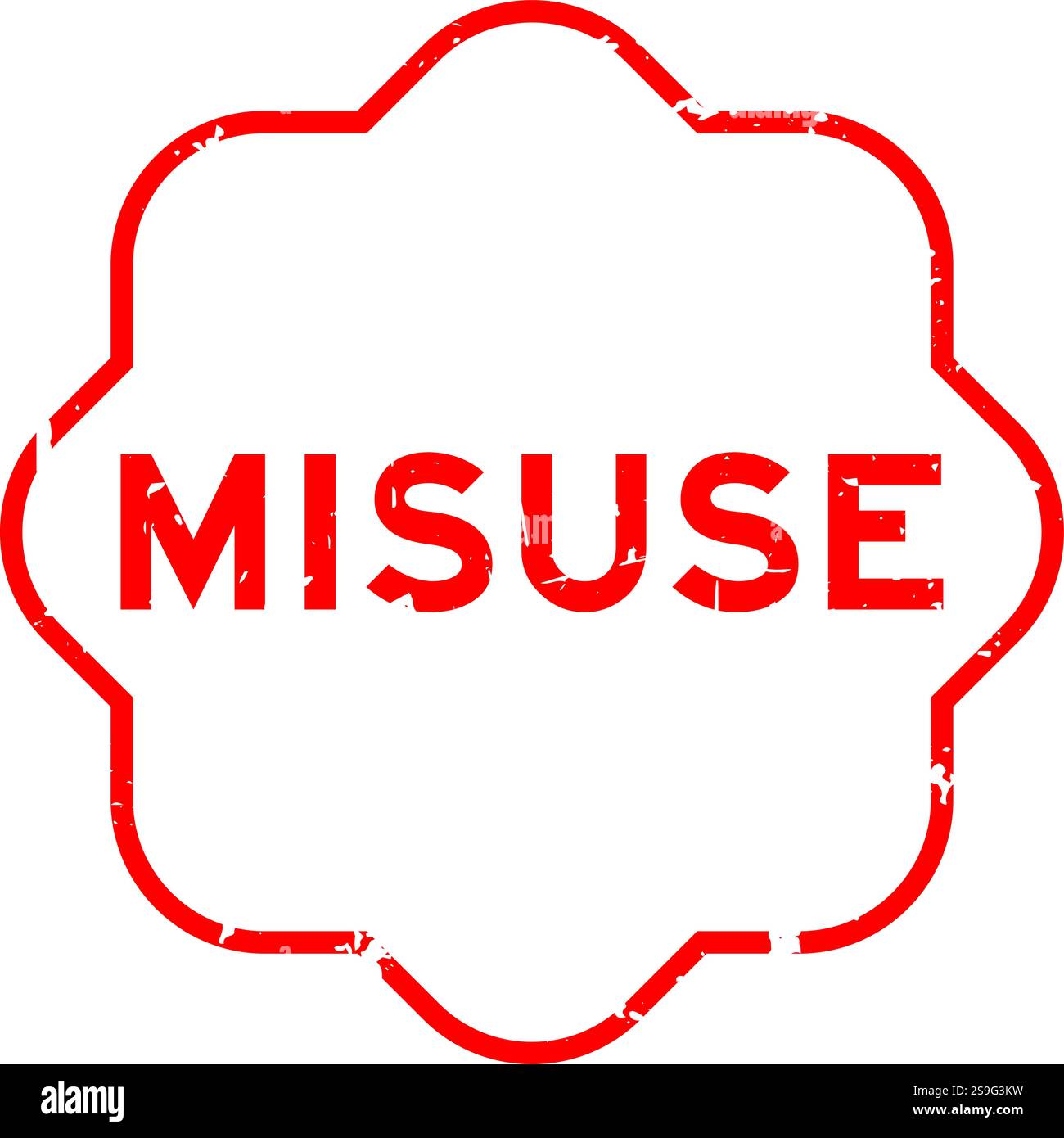 Grunge red misuse word square rubber seal stamp on white background Stock Vector Image & Art - Alamy