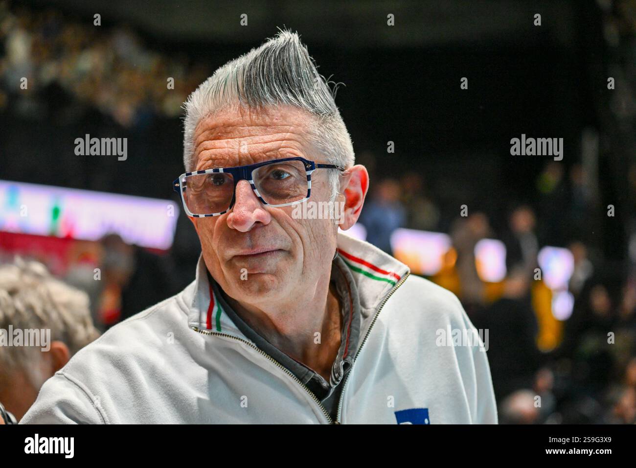 Andrea Lucchetta RAI commentator during Del Monte Coppa Italia - Final ...