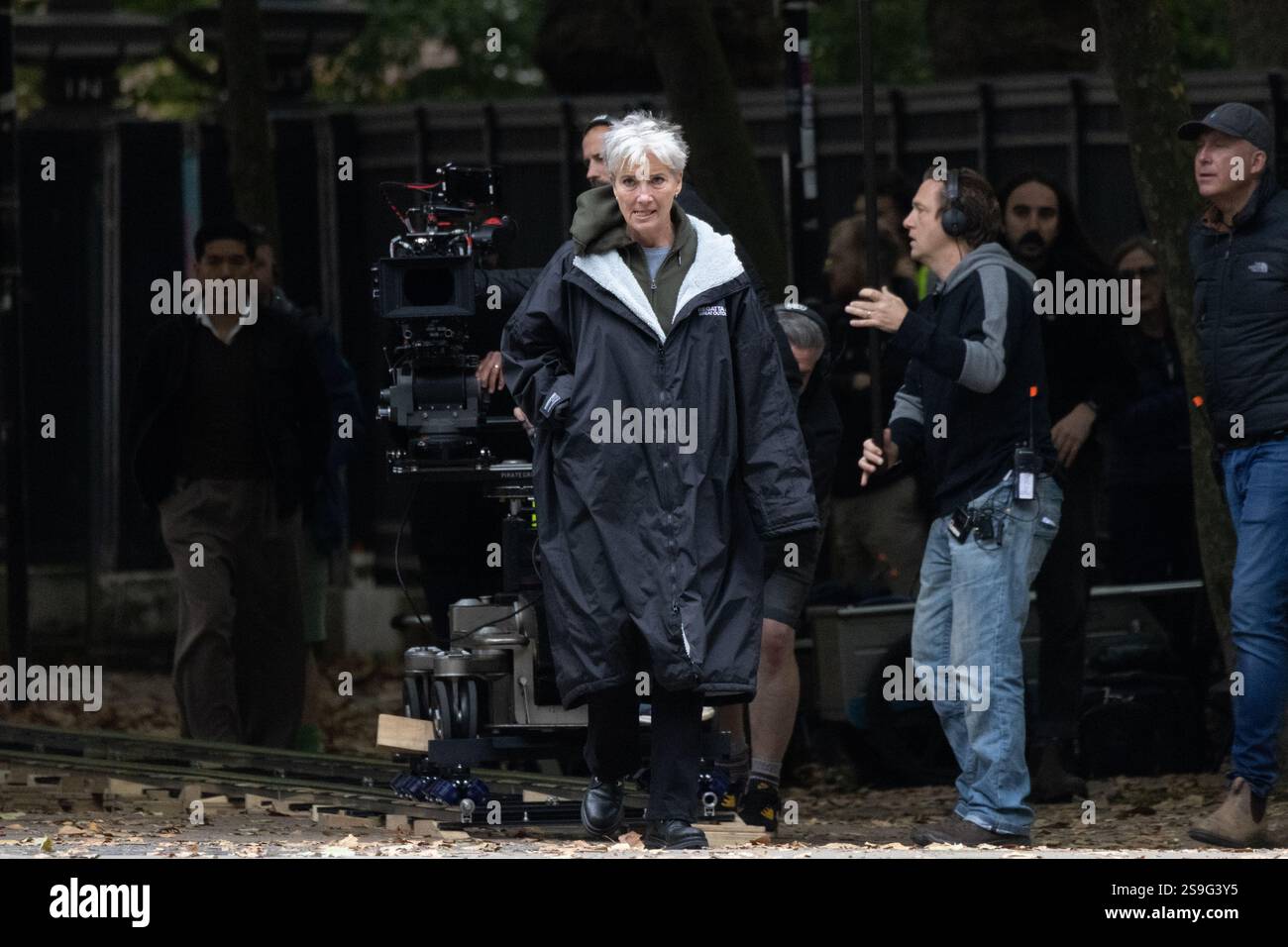 Emma Thompson Films Down Cemetery Road for Apple TV Stock Photo - Alamy