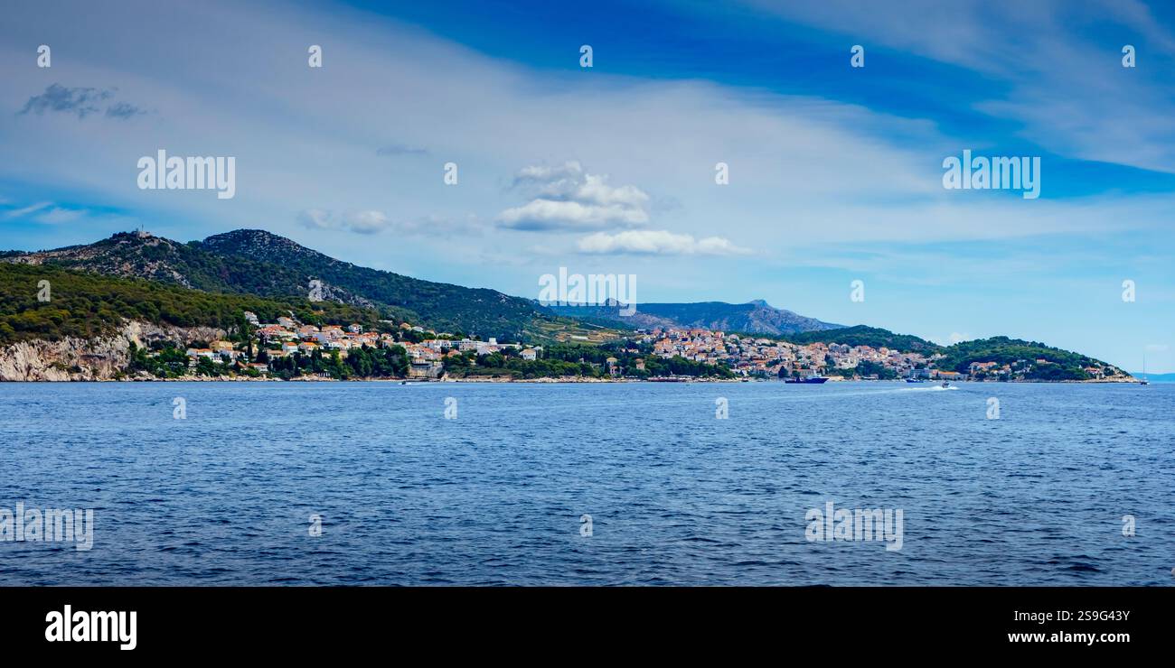 Hvar Town, Hvar, Croatia, Adriatic, Dalmation Coast, view of the old ...