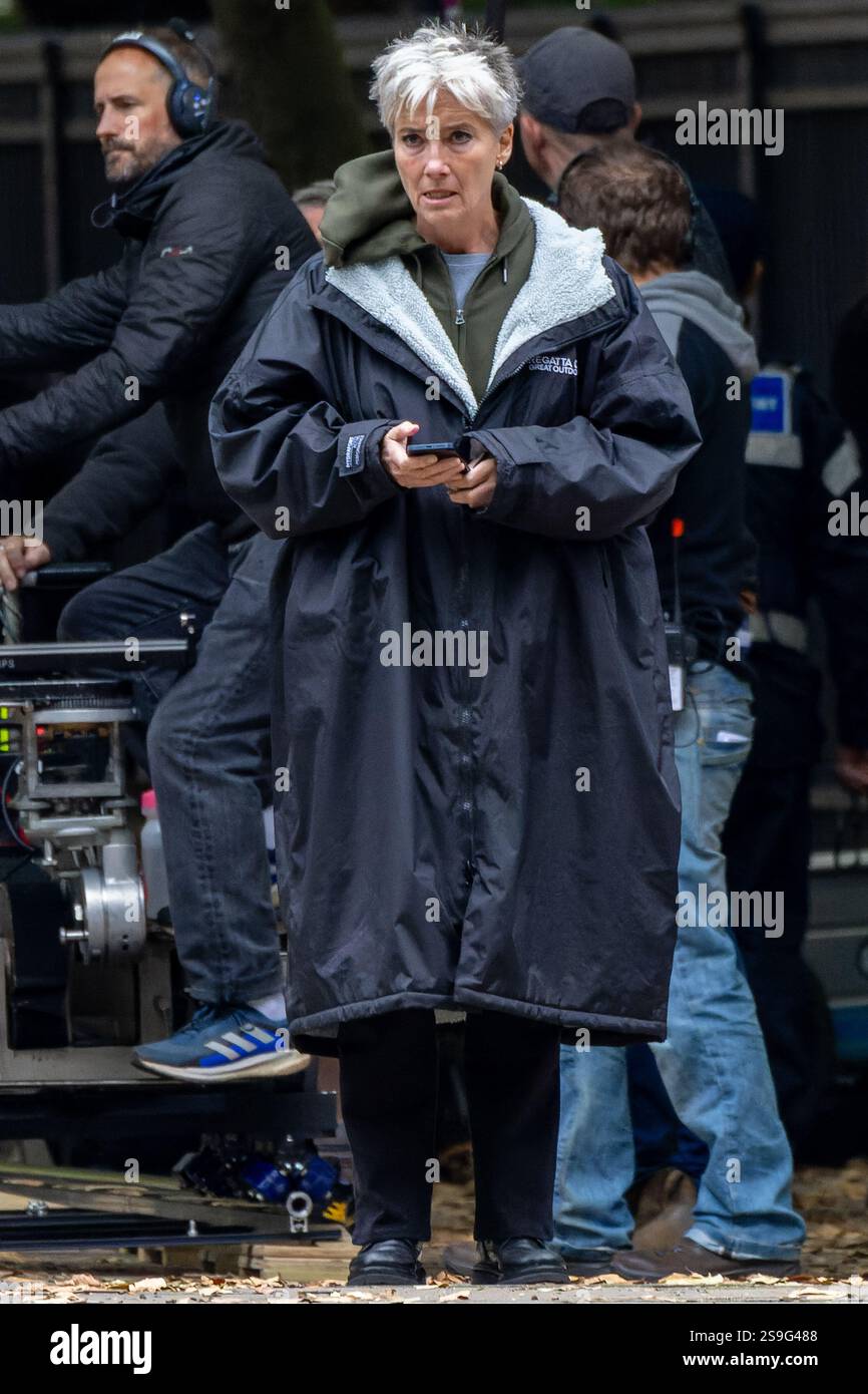 Emma Thompson Films Down Cemetery Road for Apple TV Stock Photo - Alamy
