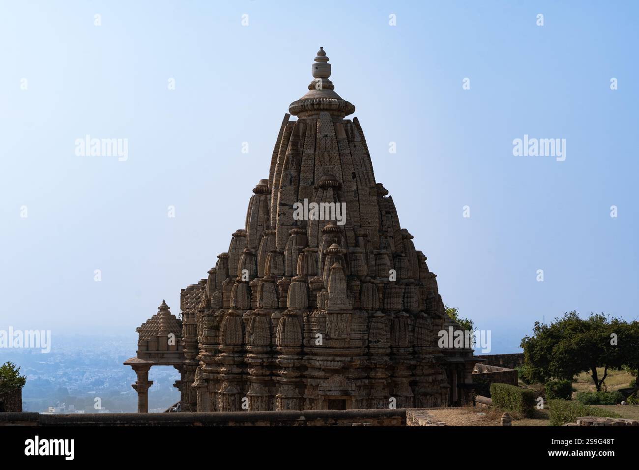 India. Rajasthan. Chittorgarh. Chittor Fort. Temple of Samiddhesvara ...