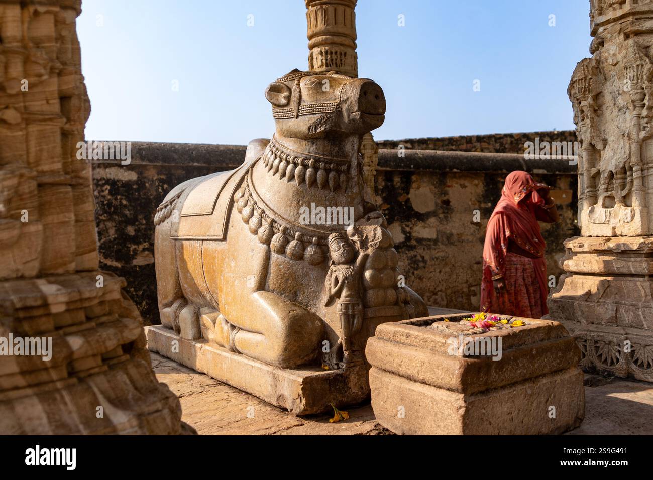 India. Rajasthan. Chittorgarh. Chittor Fort. Temple of Samiddhesvara ...