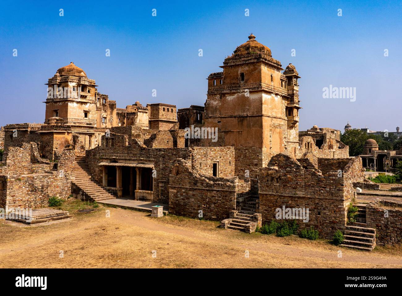 India. Rajasthan. Chittorgarh. Rana Kumbha Palace of Chittor Fort Stock ...
