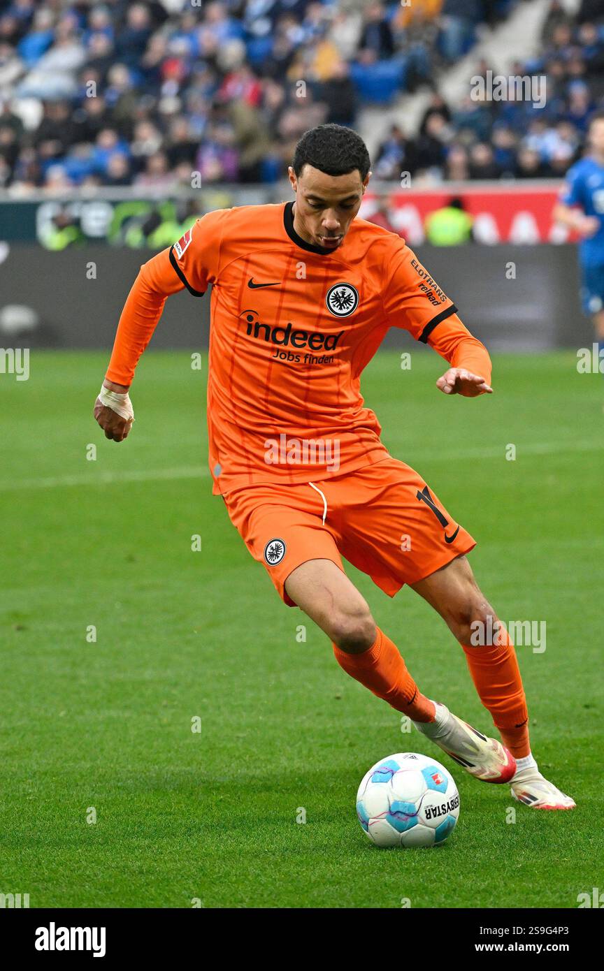 Hugo Ekitike Eintracht Frankfurt SGE (11) Aktion am Ball TSG 1899 Hoffenheim vs Eintracht ...