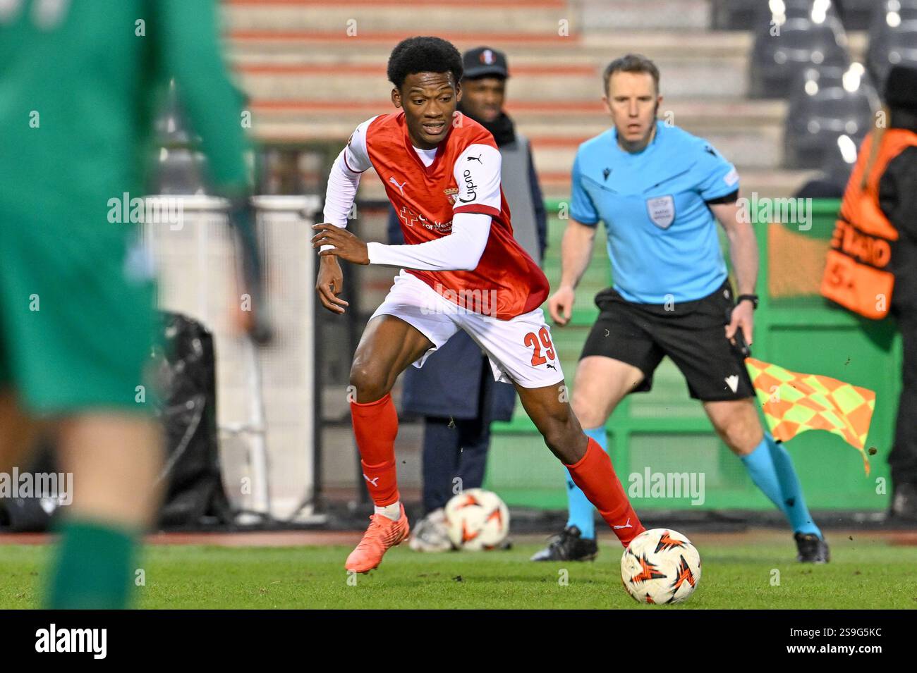 Jean-Baptiste Gorby (29) of Braga pictured during the league phase - matchday 7 game in the Uefa ...