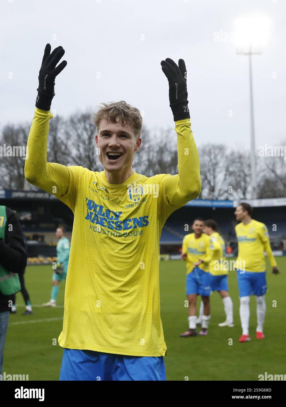 WAALWIJK - Tim van de Loo of RKC Waalwijk celebrates victory during the ...