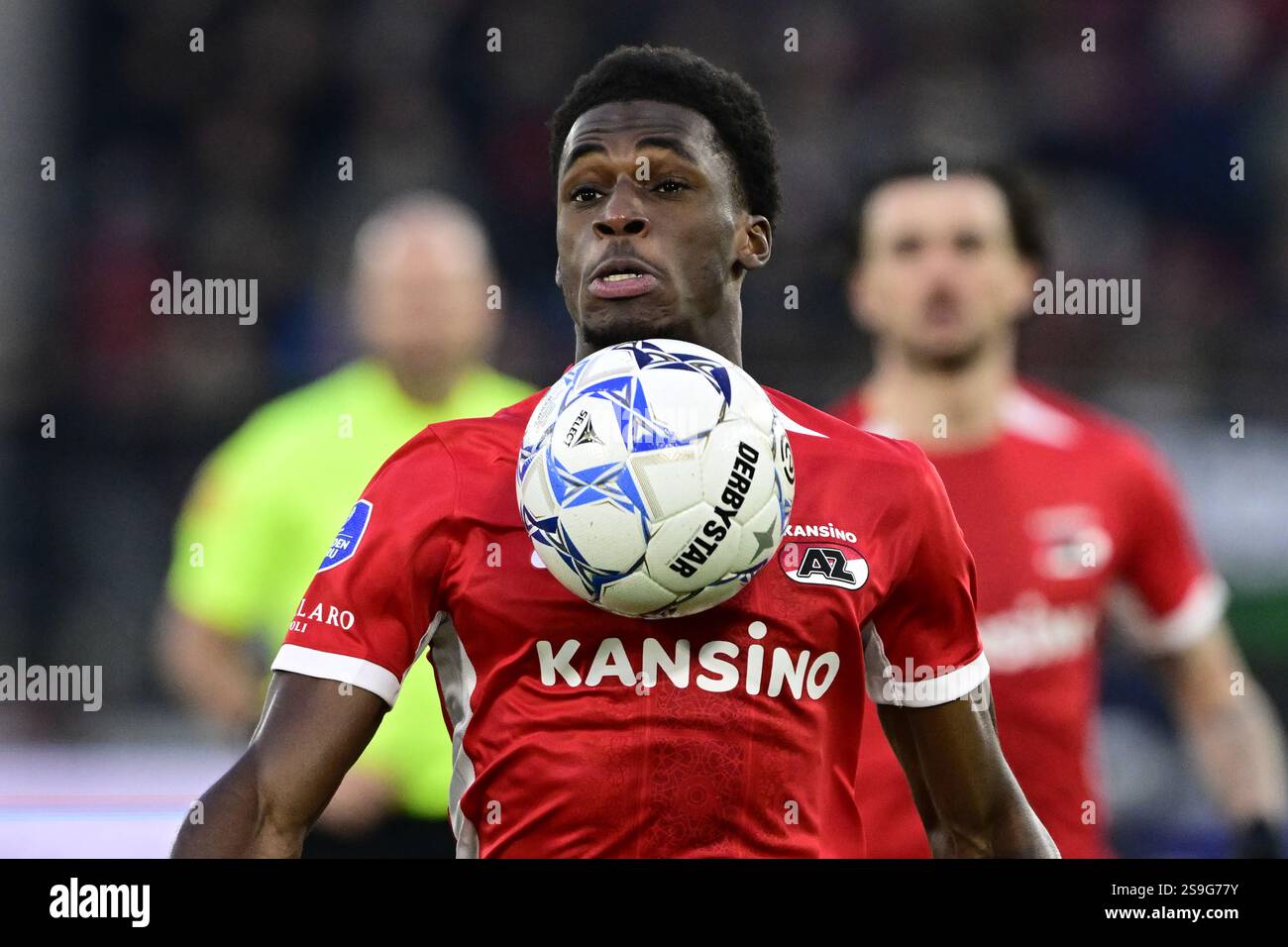 ALKMAAR - Ernest Poku of AZ Alkmaar during the Dutch Eredivisie match ...