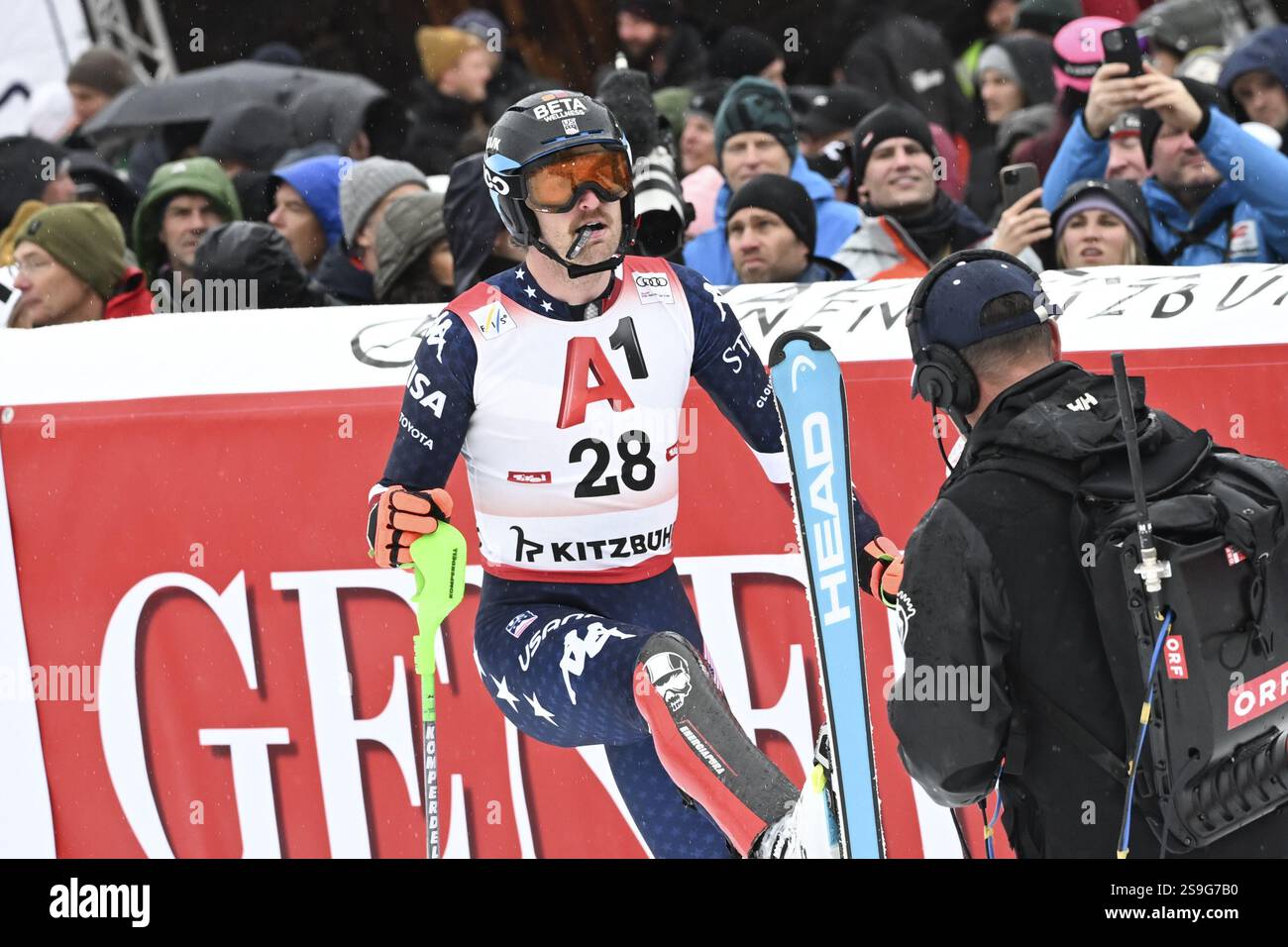 KITZBUEHEL , AUSTRIA - JANUARY 26: Benjamin Ritchie of United States of ...
