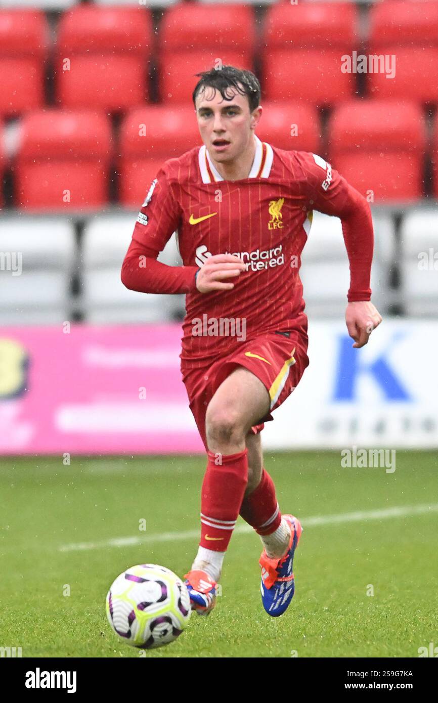 Josh Davidson (3 Liverpool) in action during the Premier League 2 match ...