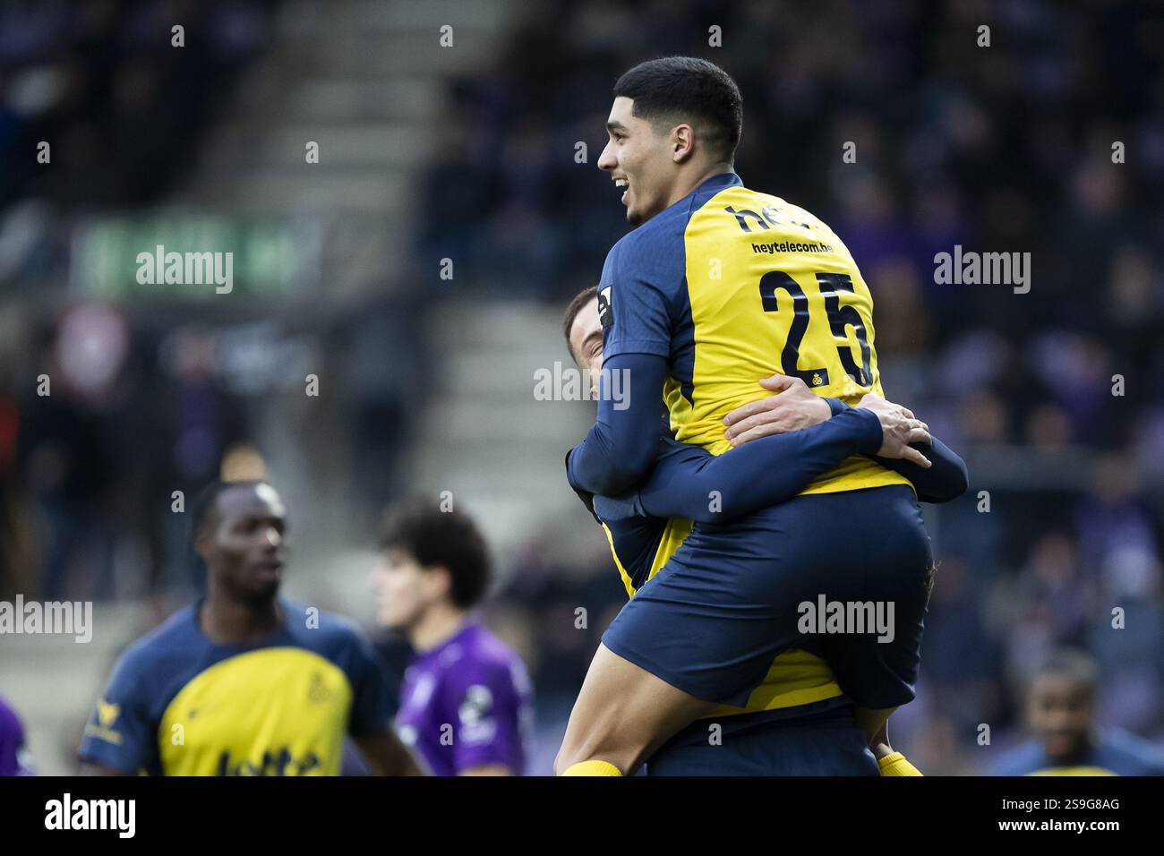 Union's Franjo Ivanovic and Union's Anan Khalaili celebrate during a ...