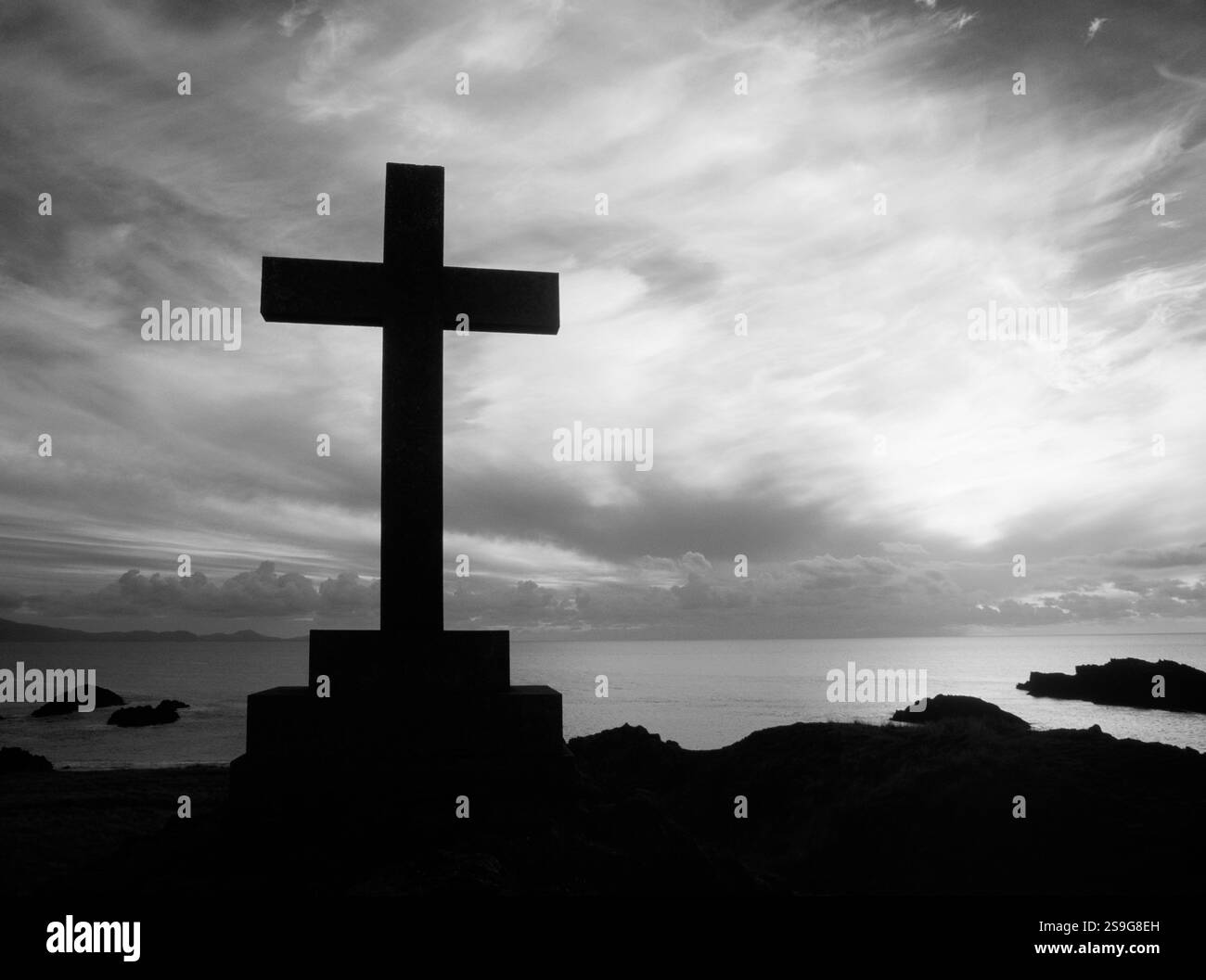 Modern Latin style cross erected on the supposed site of the Early ...