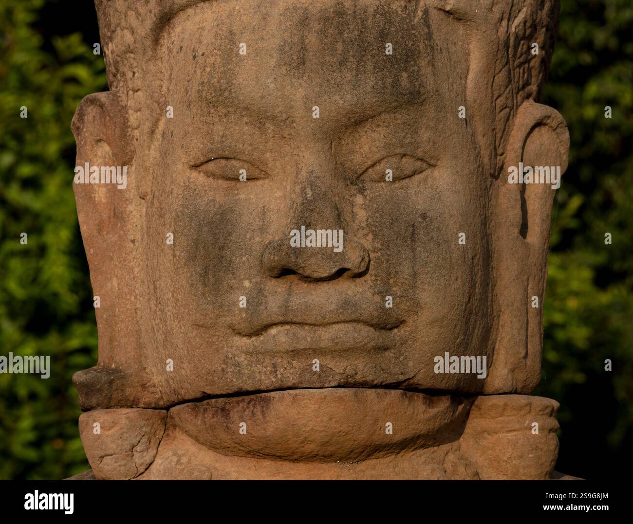Shot in color detail on the facade of this historic building ...