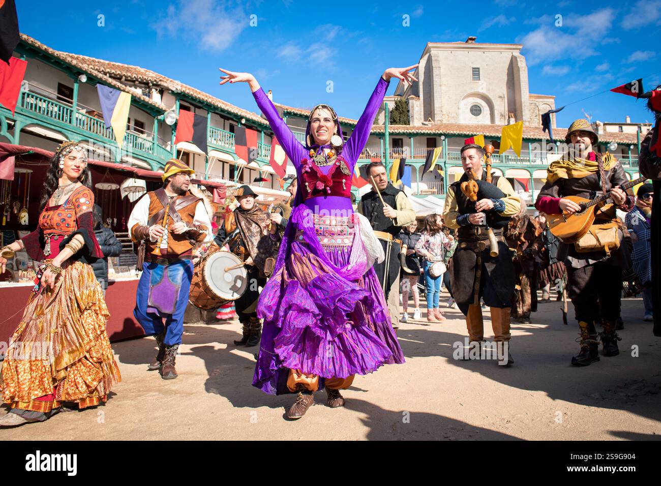celebration of the medieval market, held in the town of Chinchón ...