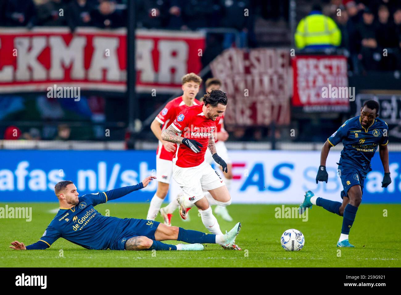ALKMAAR - 26-01-2025, AFAS Stadium. Dutch Eredivisie Football 2024 / ...