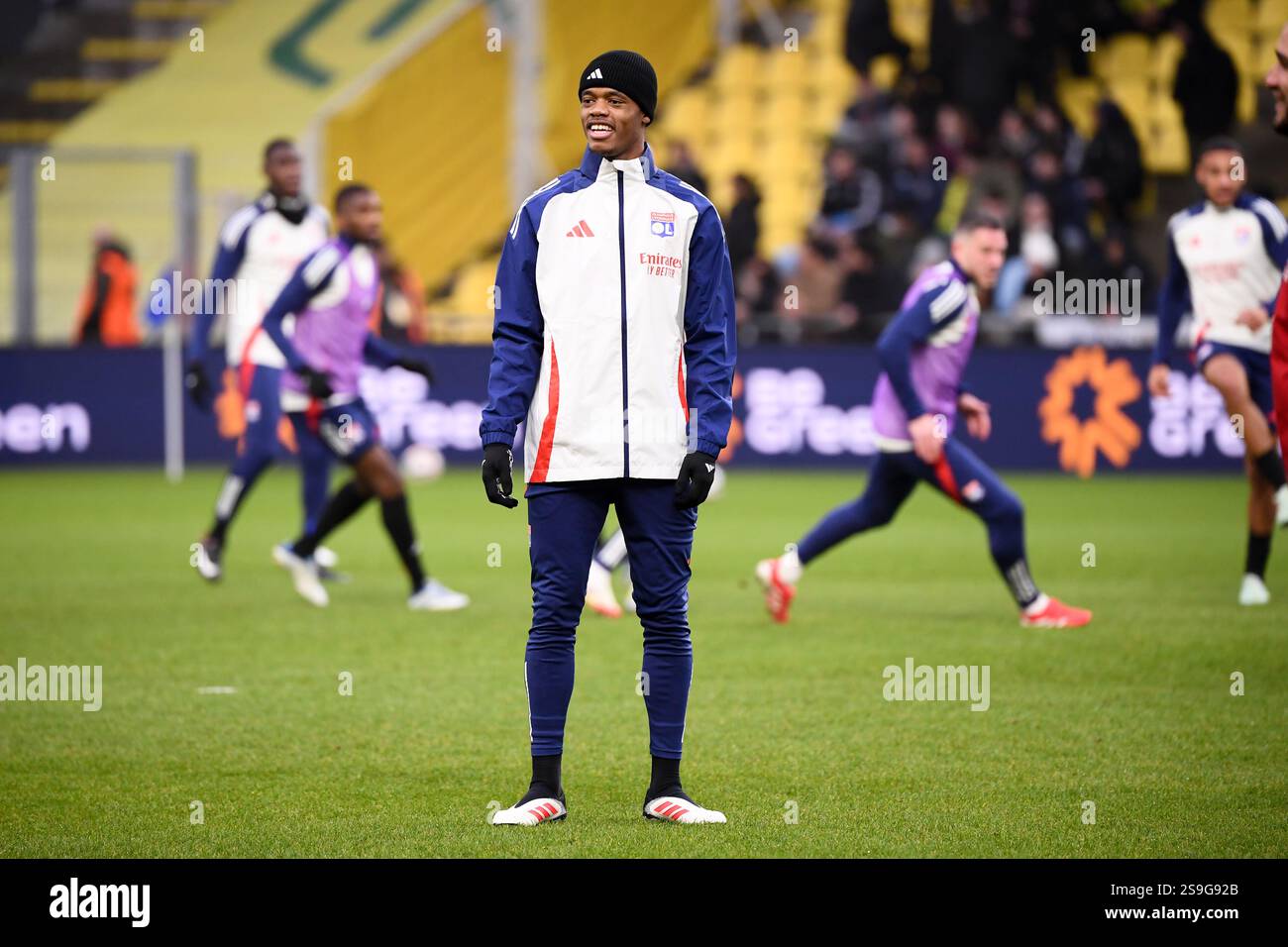 France. 26th Jan, 2025. 27 Warmed OMARI (ol) during the Ligue 1 ...