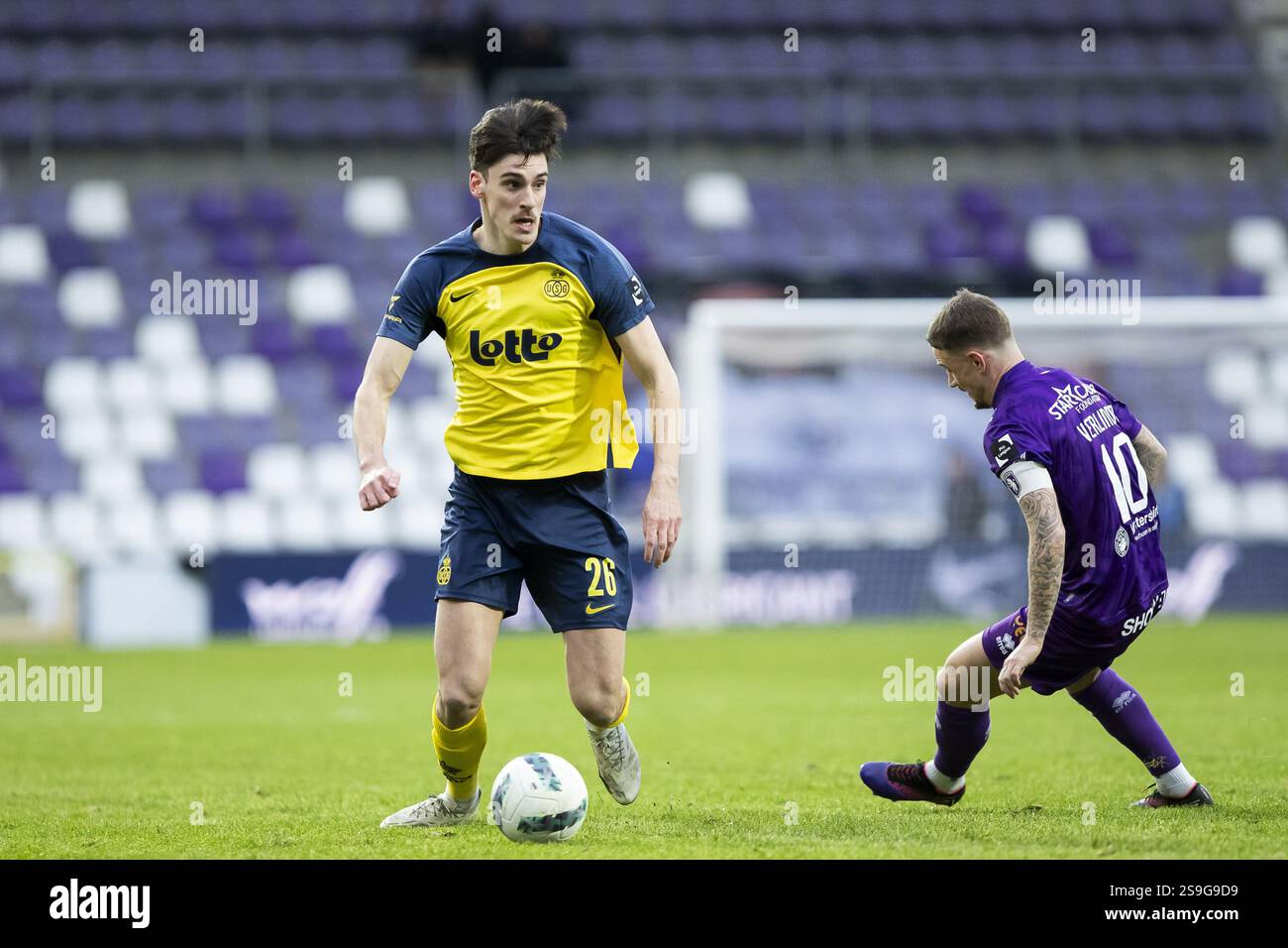 Union's Ross Sykes pictured in action during a soccer match between ...