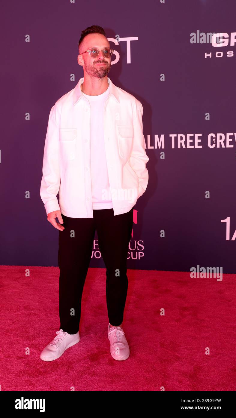 HALLANDALE, FLORIDA - JANUARY 25: Jon George, Rufus Du Sol attends ...