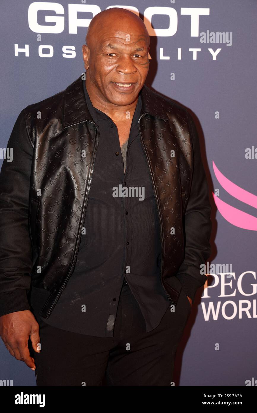 HALLANDALE, FLORIDA - JANUARY 25: Mike Tyson attends Pegasus World Cup ...
