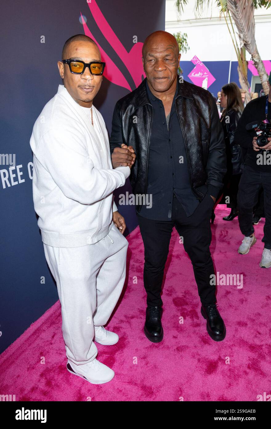 HALLANDALE, FLORIDA - JANUARY 25: Ja Rule and Mike Tyson attend Pegasus ...
