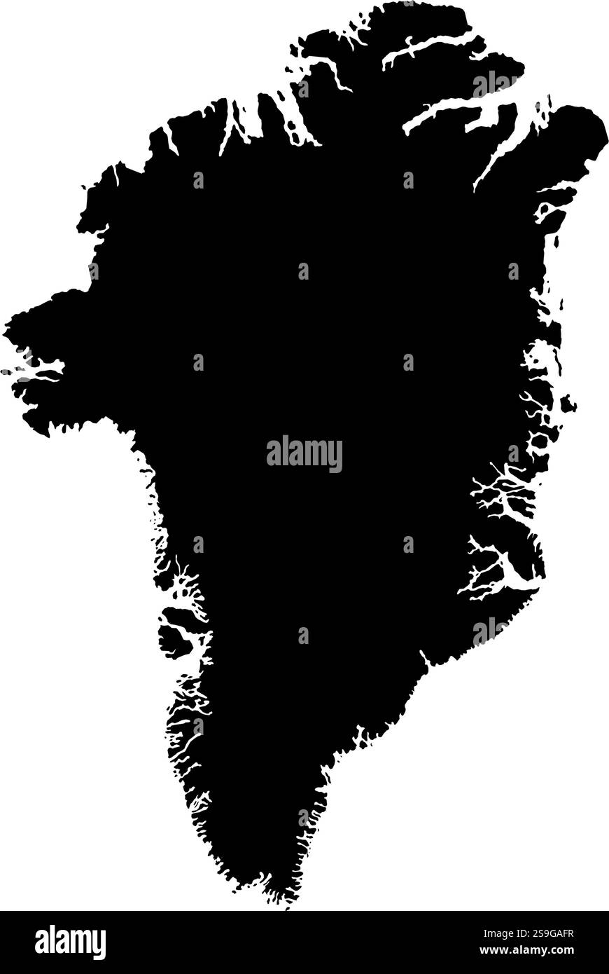 Greenland map silhouette vector illustration Stock Vector Image & Art ...