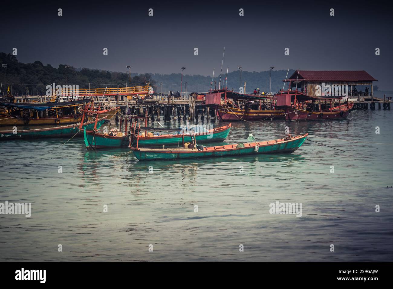 Koh Rong, Cambodia, January 24, 2025 Streets of Koh Touch, the main ...
