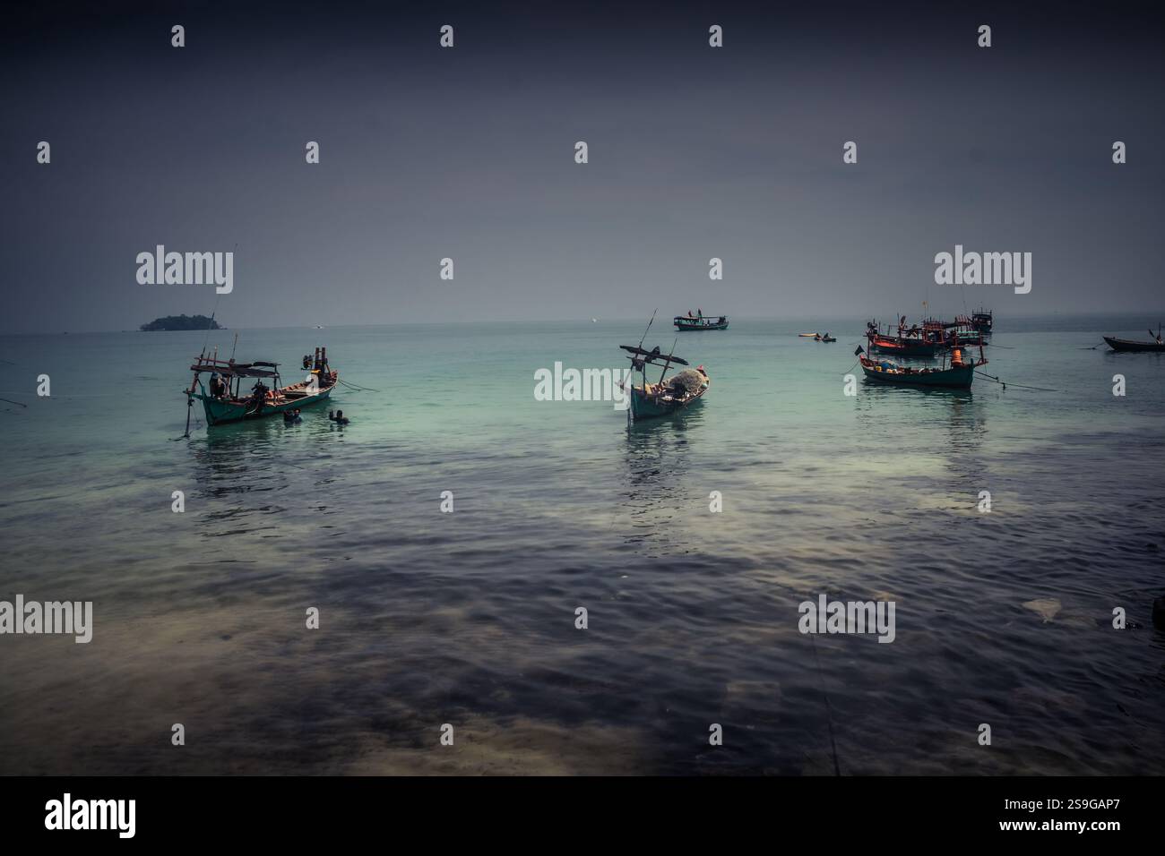 Koh Rong, Cambodia, January 24, 2025 Streets of Koh Touch, the main ...