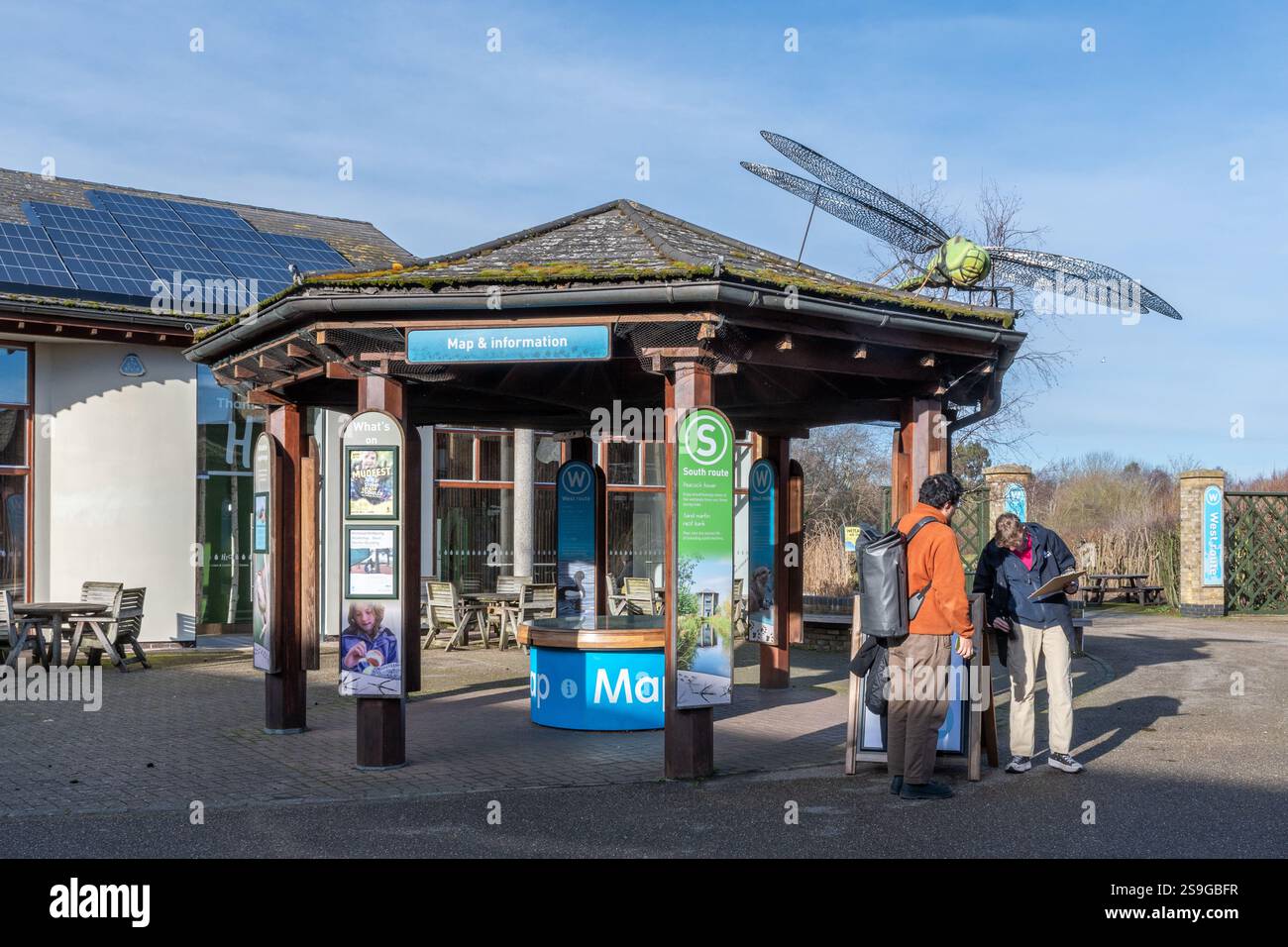 View of the WWT London Wetland Centre, Barnes, London, England, UK ...