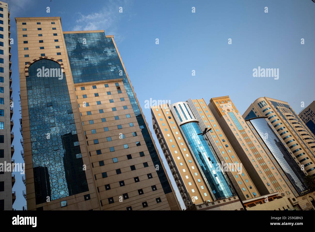 Hotels and offices in the Rawdah area, Mecca, Saudi Arabia Stock Photo ...