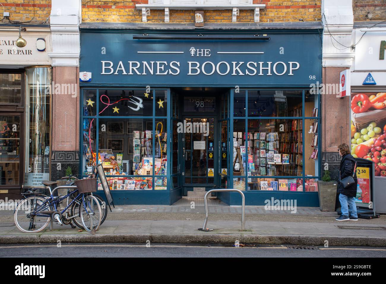 The Barnes Bookshop on Church Road, Barnes, London Borough of Richmond ...