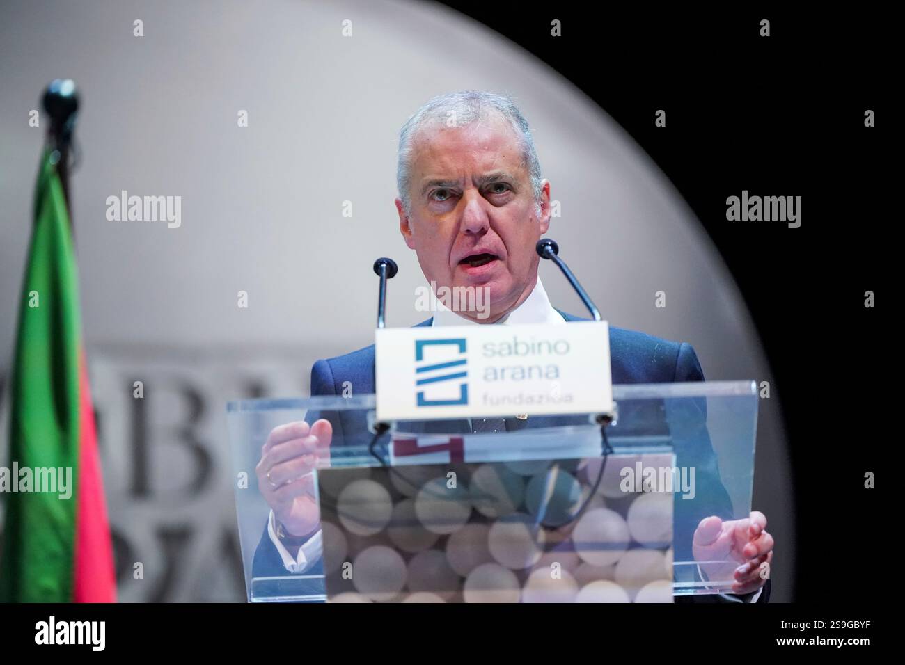 Former Basque president Iñigo Urkullu speaks during the Sabino Arana ...