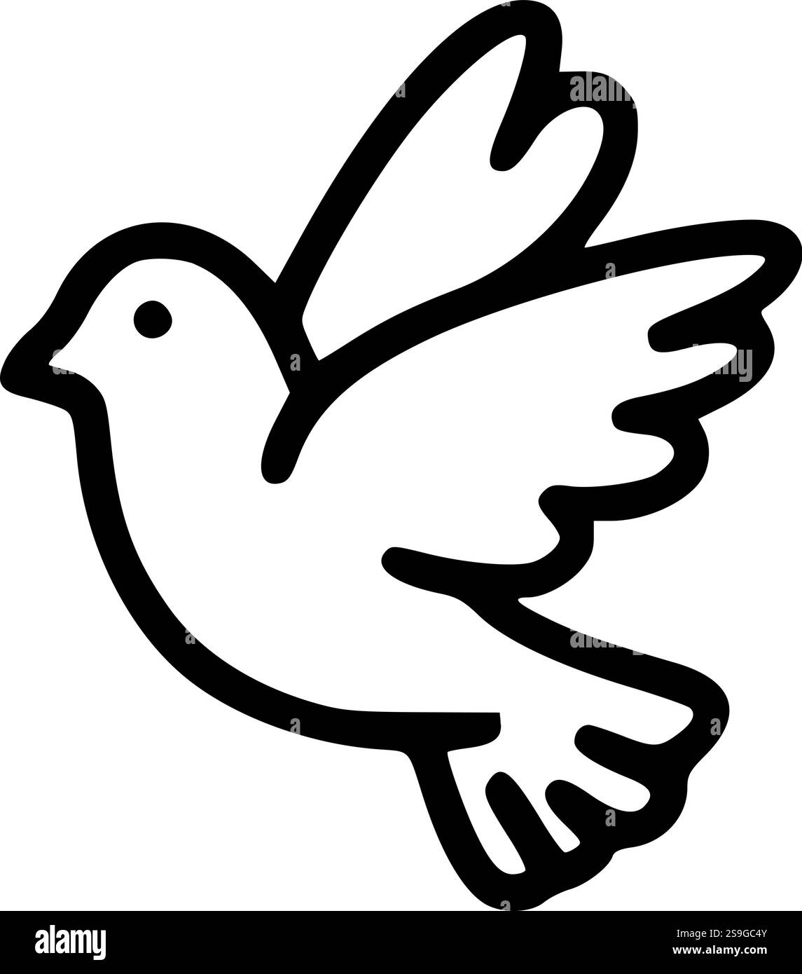 Dove silhouette perfect for wedding crafts, peace-themed designs, and ...